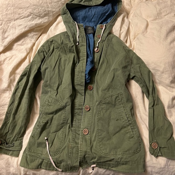 Zara | Jackets & Coats | Zara Green Field Jacket | Poshmark